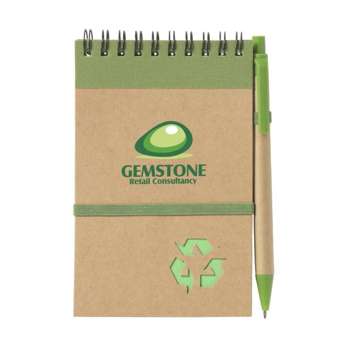Ecobind Branded Notepad and Pen | Made from eco friendly materials