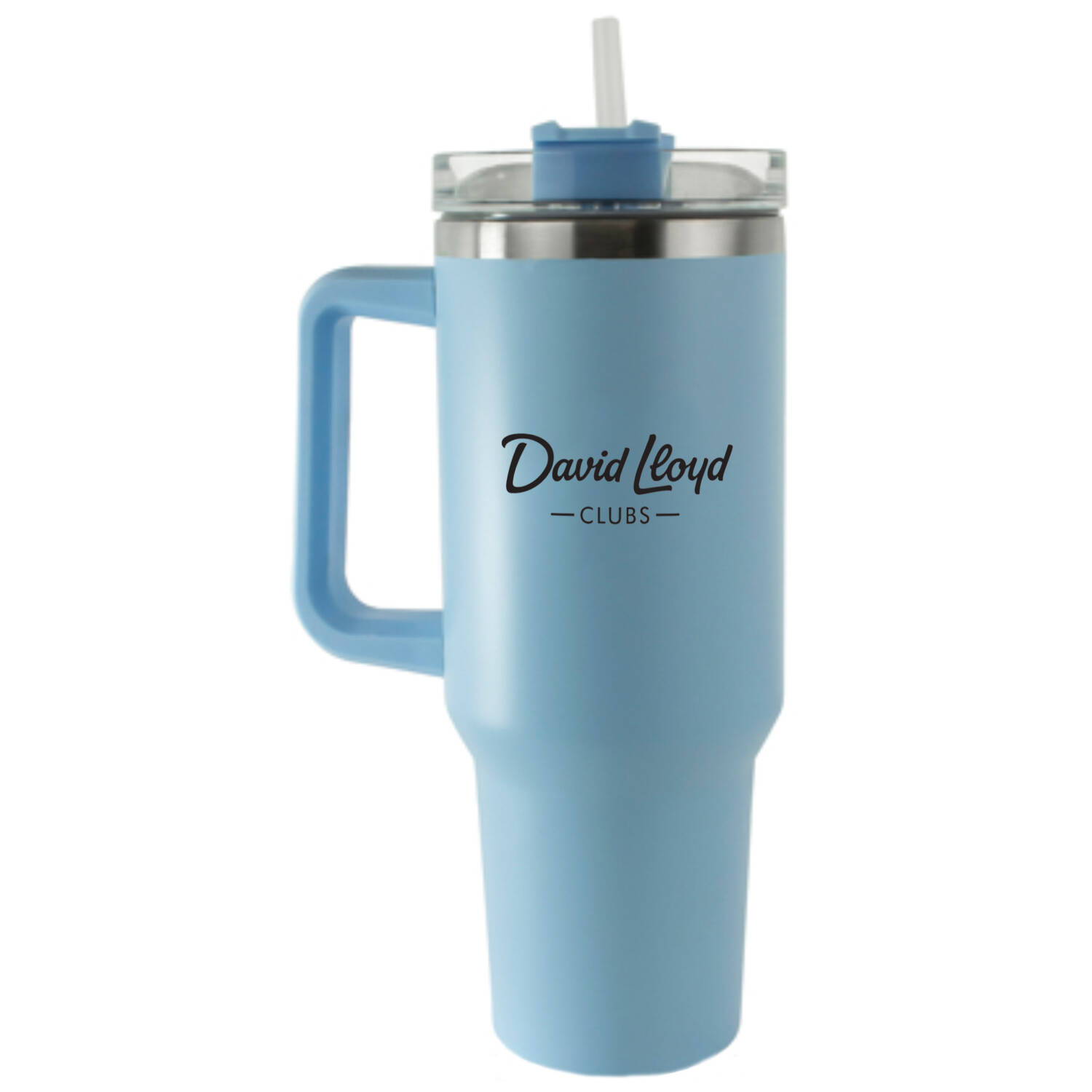 Branded Stainless Steel Travel Cup With Straw