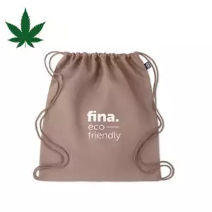 Branded Hemp Drawstring Bag Made From 100% Hemp Fabric