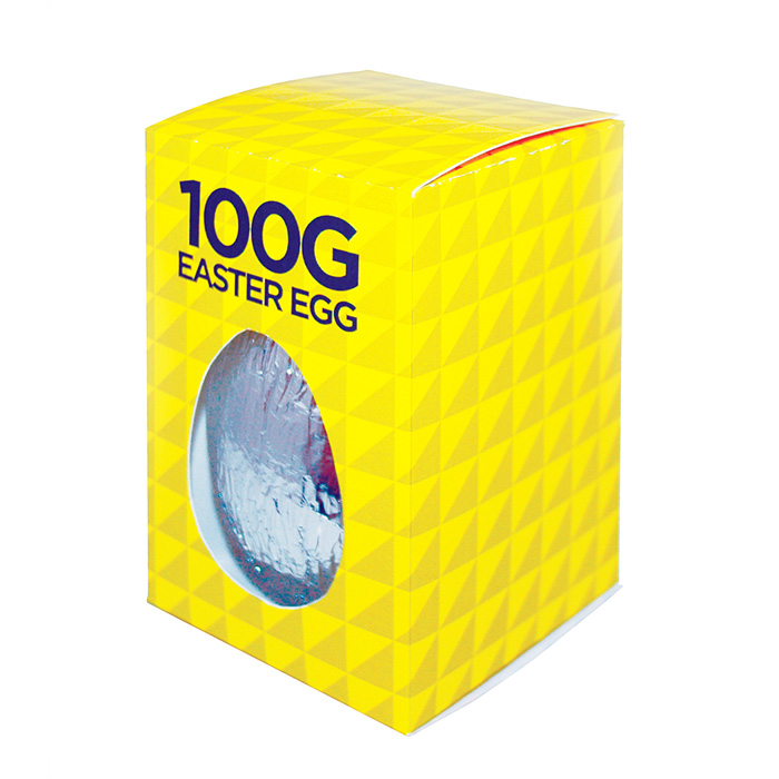 Branded Easter Egg: Milk Chocolate Egg Wrapped in Foil