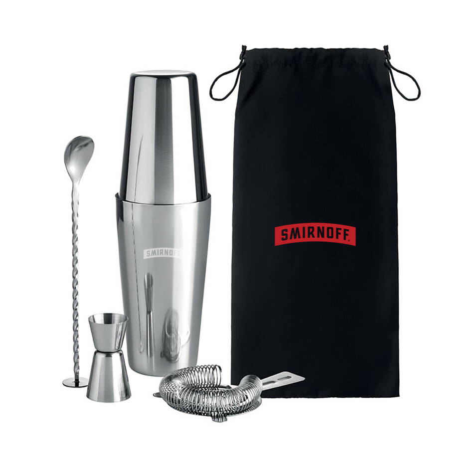 Premium Customised Cocktail Set – Logo Branded Stainless Steel Bar Kit