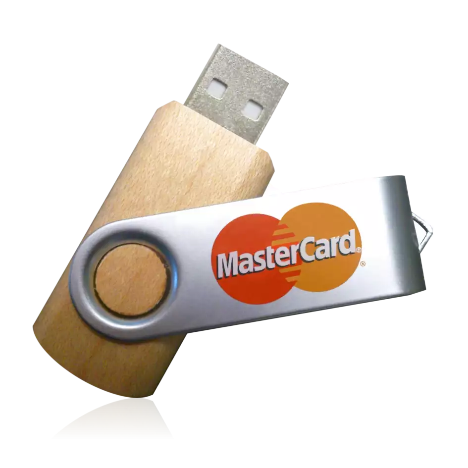 Wooden Twister USB Stick | Brandelity | Eco-Friendly Printed Merchandise